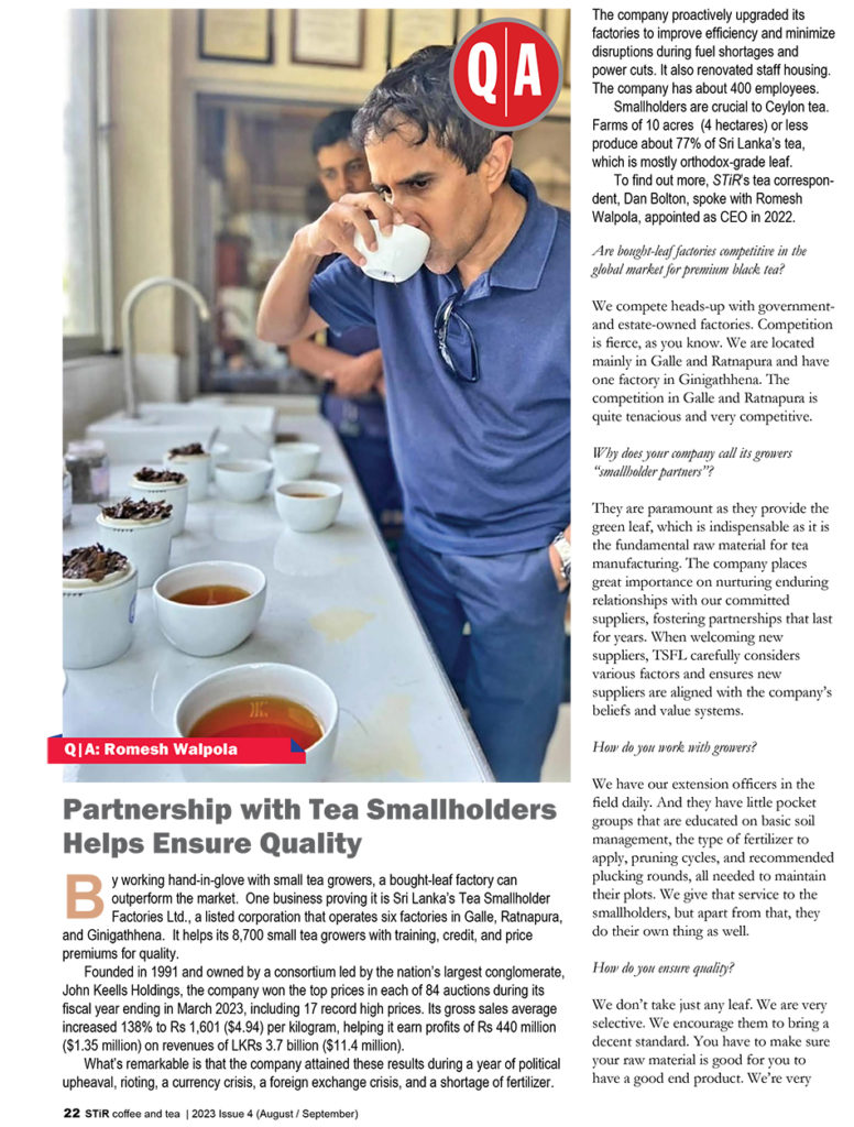 Collaboration - Tea Smallholder Factories and Tea Journey | Sri Lanka ...